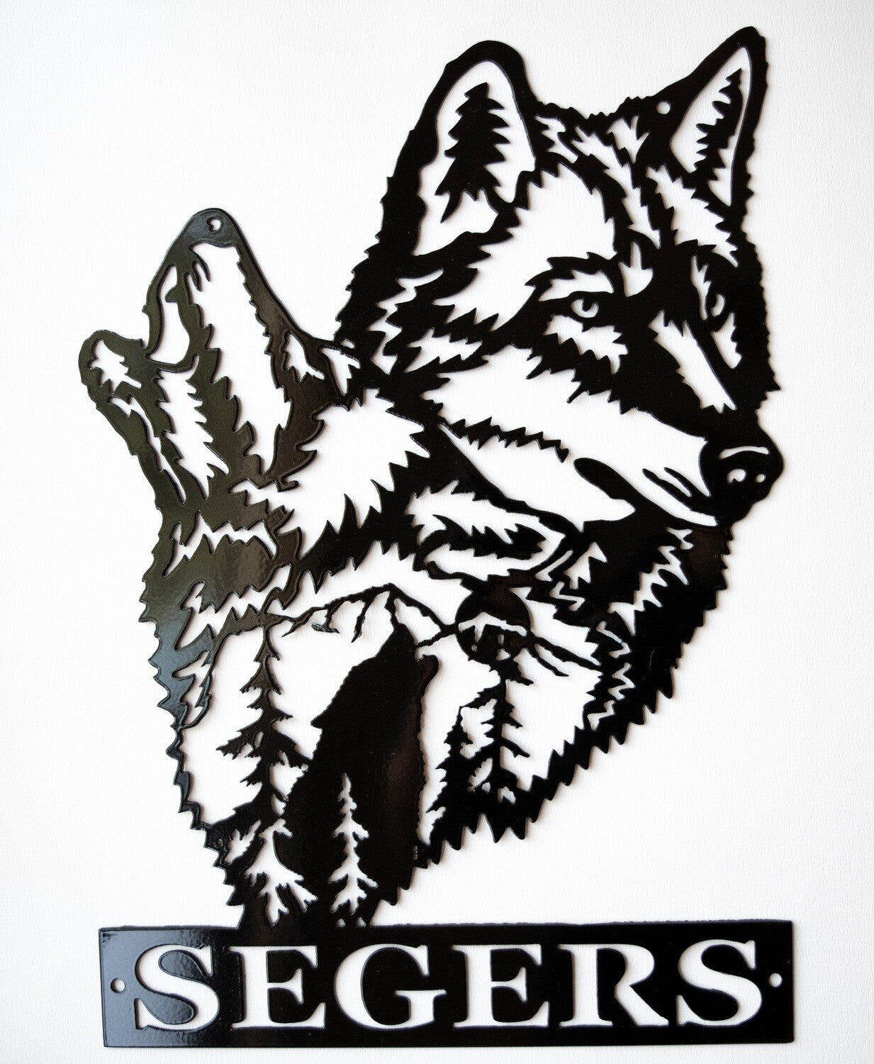 Customizable Howling Wolf Scene | Custom Home Decor Design