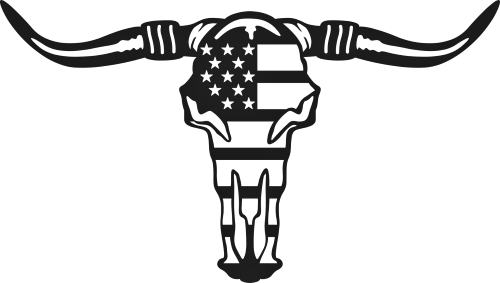 Custom Home Decor | American Flag Bull Head | Tahoe Metal Design